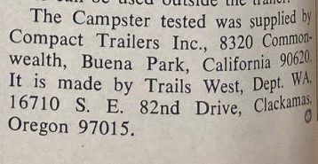 Hunter Compact Fiberglass Campers – A History of the Hunter Compact ...