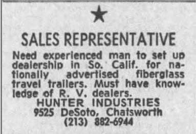 Hunter Compact Fiberglass Campers – A history of the Hunter Compact ...