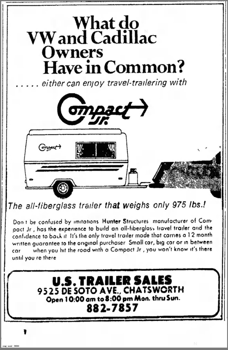 Hunter Compact Fiberglass Campers – A History of the Hunter Compact ...