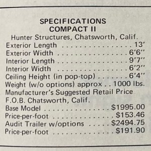 Hunter Compact Fiberglass Campers – A History of the Hunter Compact ...